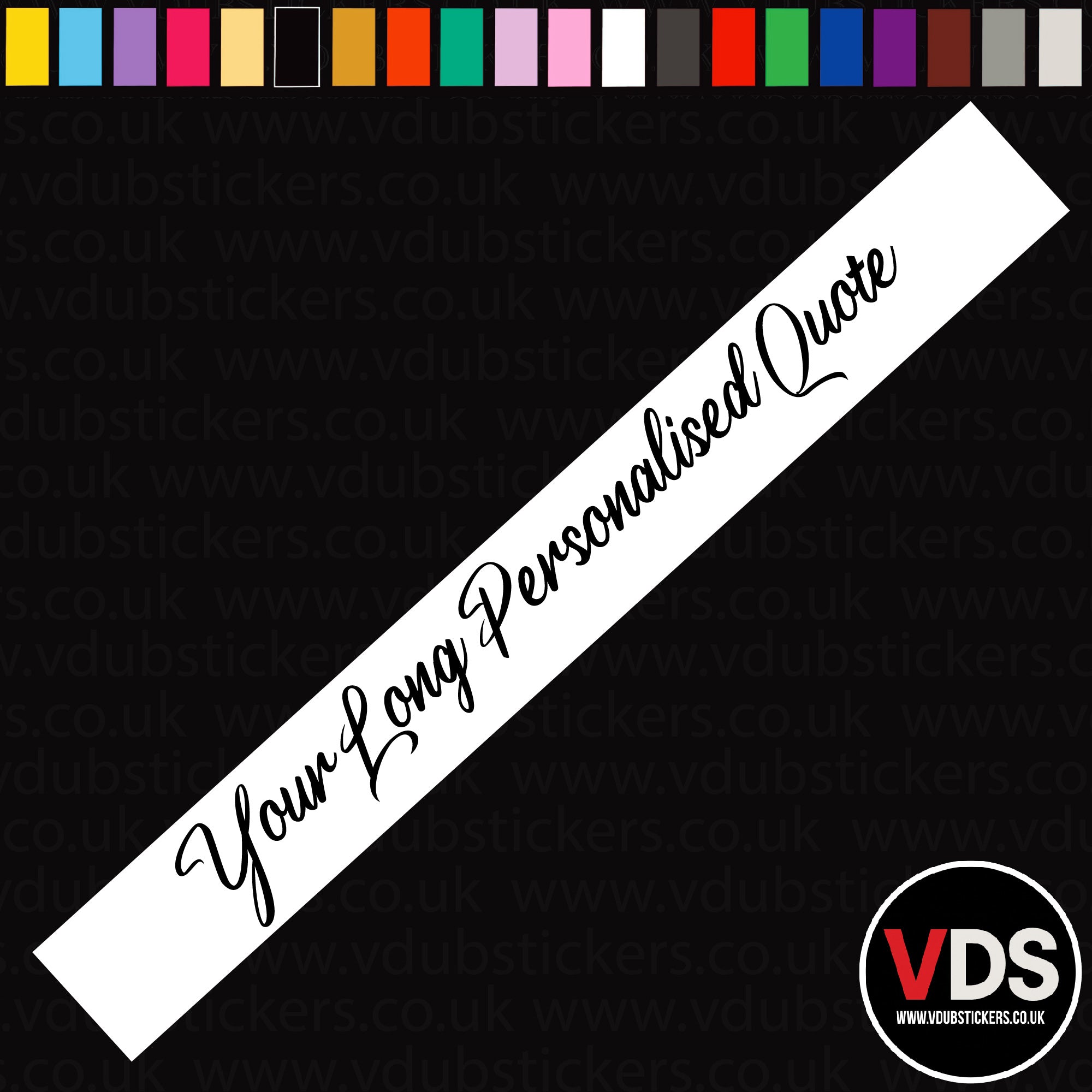 Long Personalised Text Decal - Font 1 – VDS Grafix
