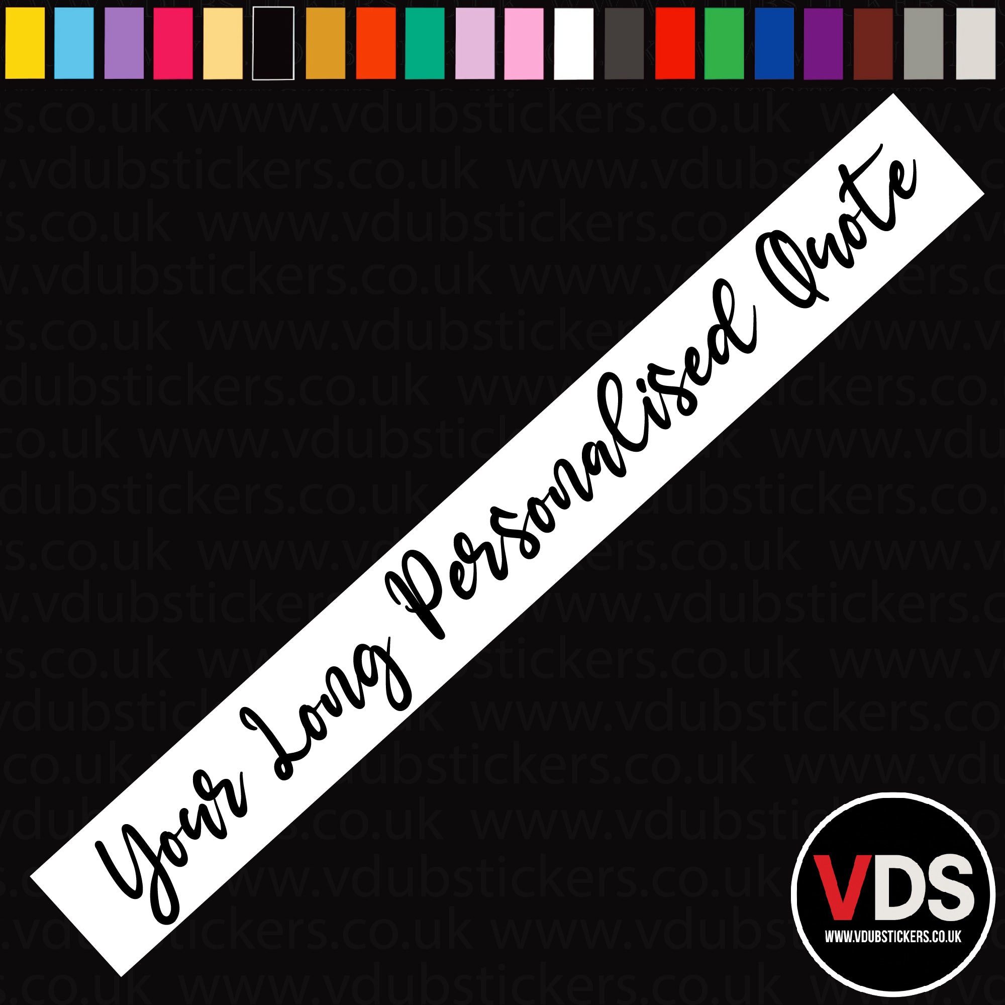 Long Personalised Text Decal - Font 5 – VDS Grafix